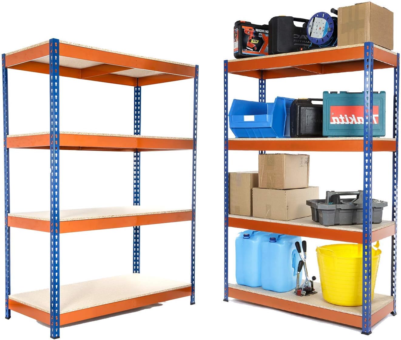 2 x Extra Heavy Duty Garage Racking Shelving Unit 1800mm H x 1200mm W x ...