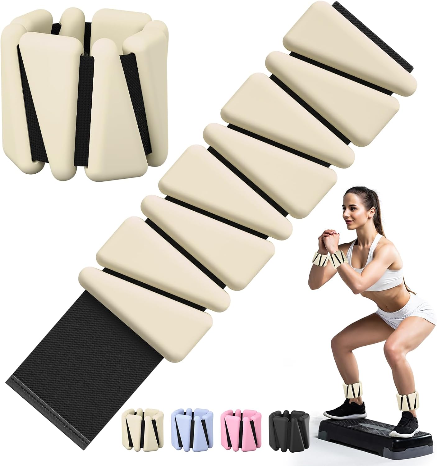 Wrist & Ankle Weights for Women, Wearable Strong Arm & Leg Weights Set ...