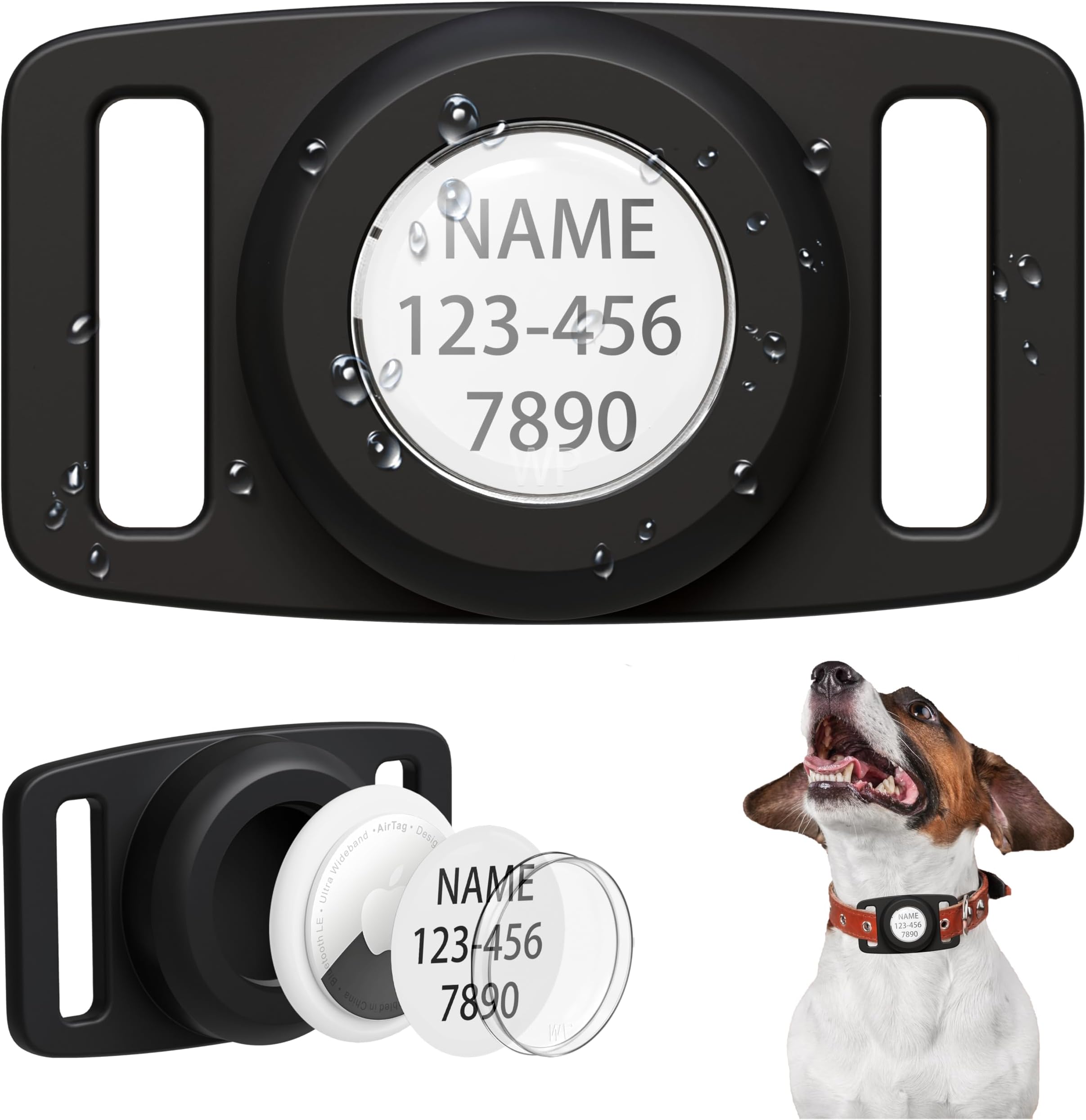 Amazon.com : THXSBUDDY IP68 Waterproof Air Tag Dog Collar Holder for ...
