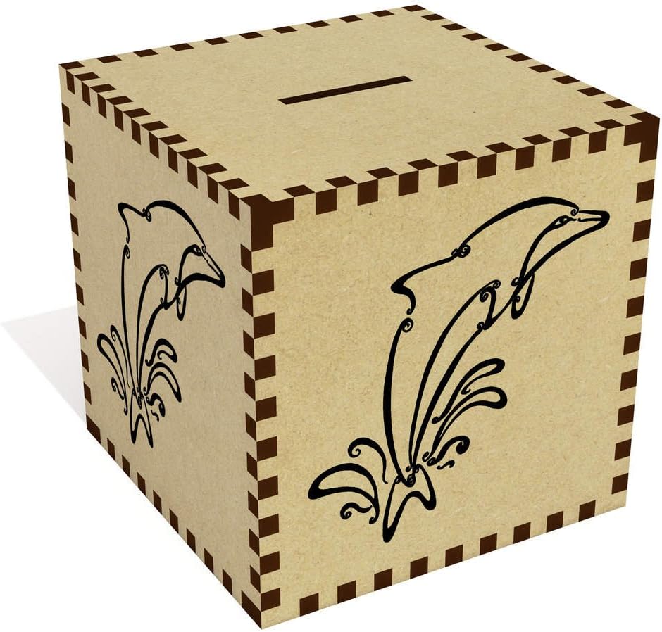 Amazon.com: Large 'Swirled Dolphin' Money Box / Piggy Bank (MB00033472 ...