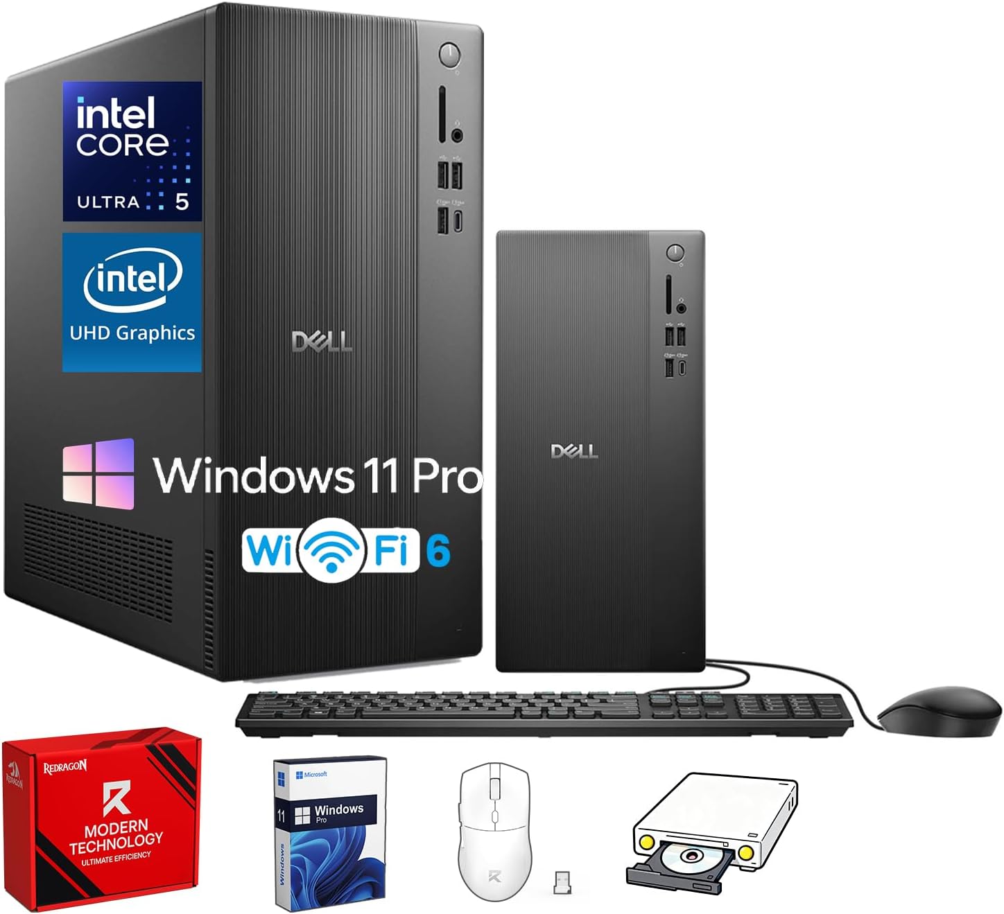Amazon.com: Dell Tower Desktop Computer - w/Accessories, Intel 10-Core ...