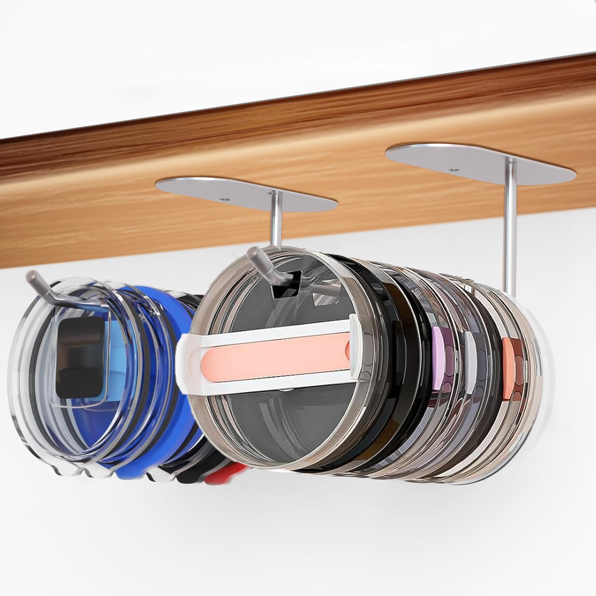 Amazon.com: Oboase Tumbler Lid Organizer Inside Cabinet Tumbler Lid ...