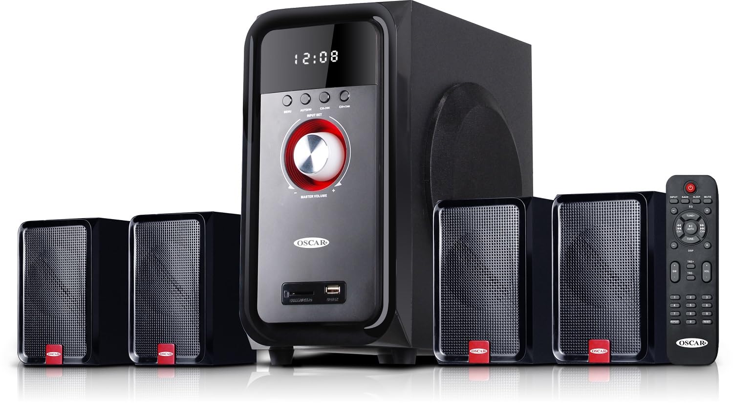 OSCAR OSC-421 EN 4.1 Channel 70W Home Theatre (Karaoke, Bluetooth, USB ...