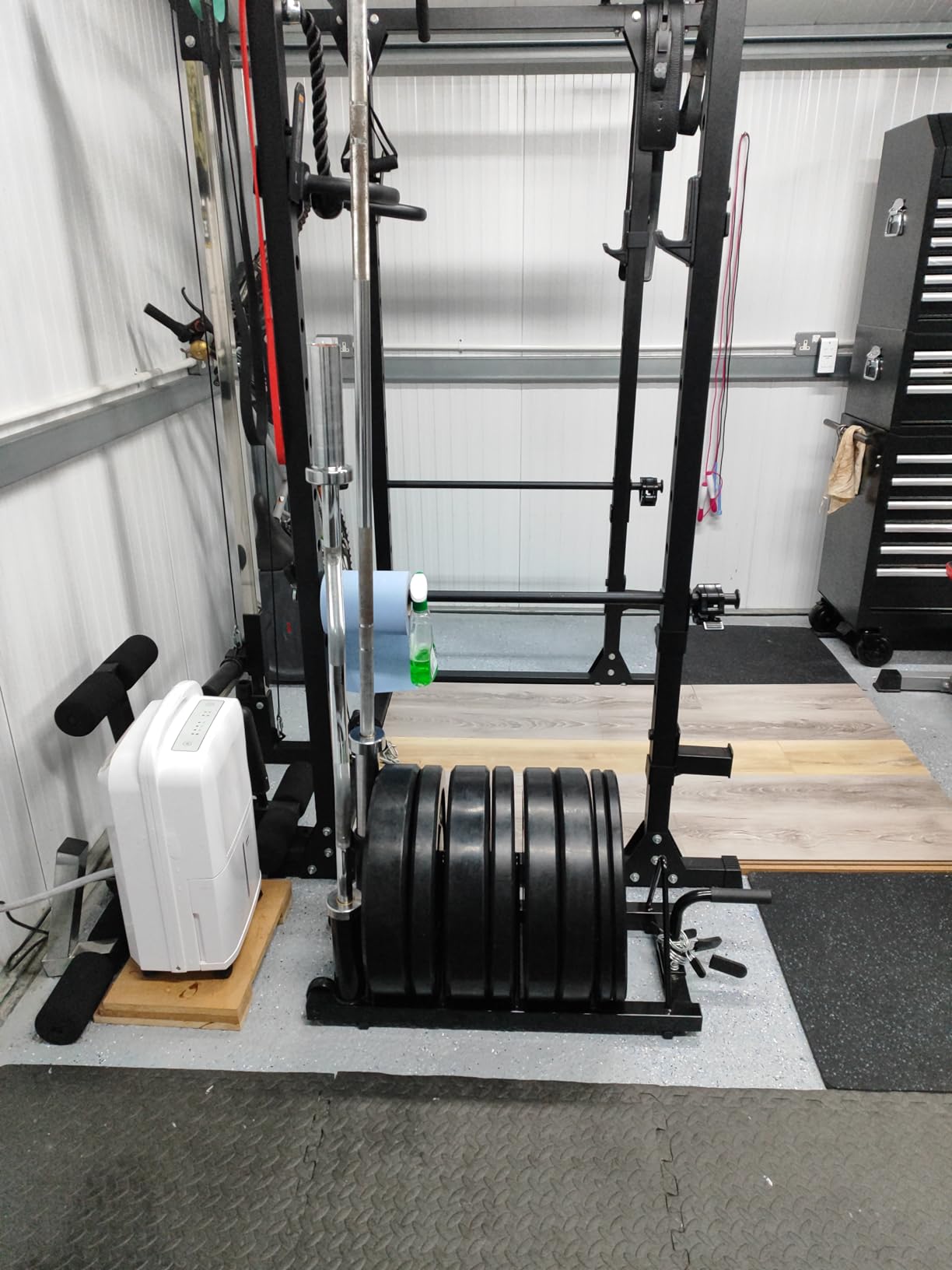 Yaheetech Horizontal Weight Plate Rack, Strength Fitness Rack with 4 ...