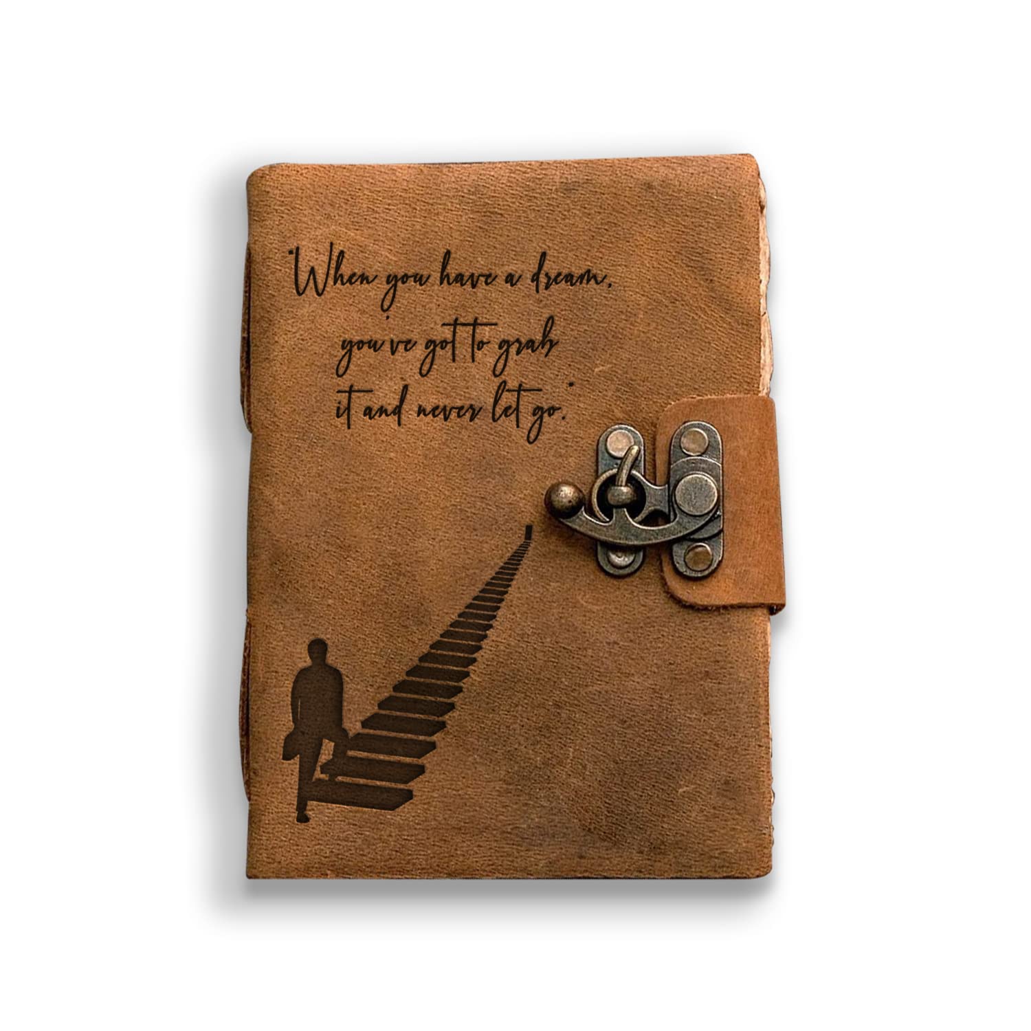 DI-KRAFT Leather Cover Handmade Deckle Edge Papers Vintage Engraved ...