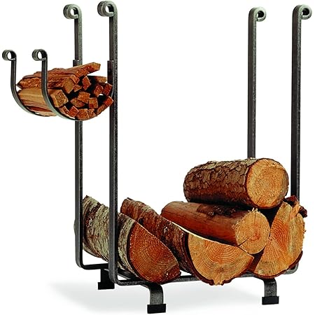 Amazon.com: Enclume Rectangular Log Rack, Hammered Steel