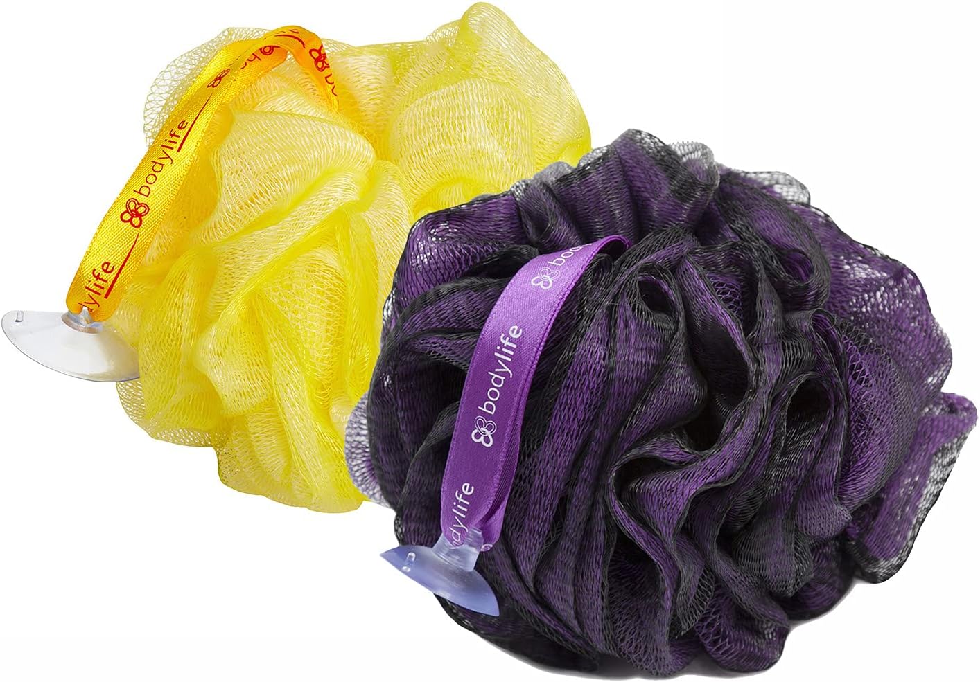 Bodylife Exfoliating Bath & Shower Body Puff/Scrunchie/Buffer Purple ...