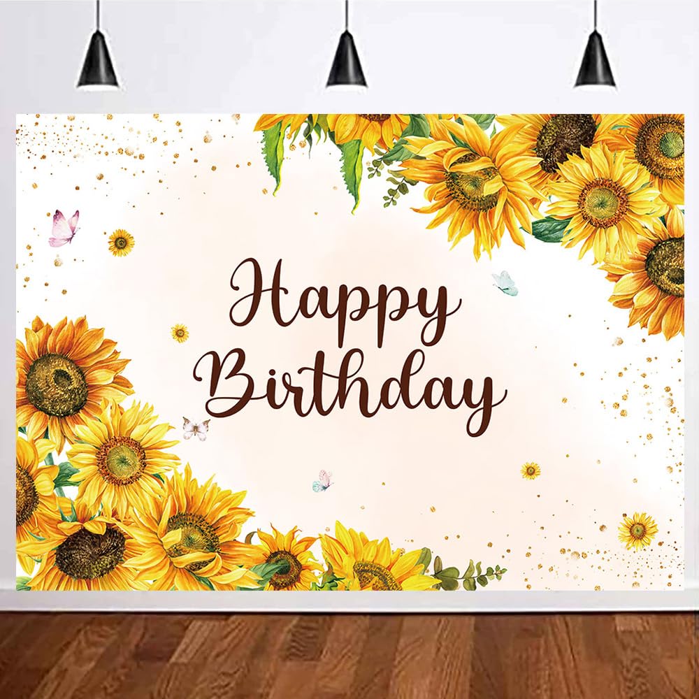 Amazon.com : Qian 7x5ft Happy Birthday Photography Backdrop Farmhouse ...