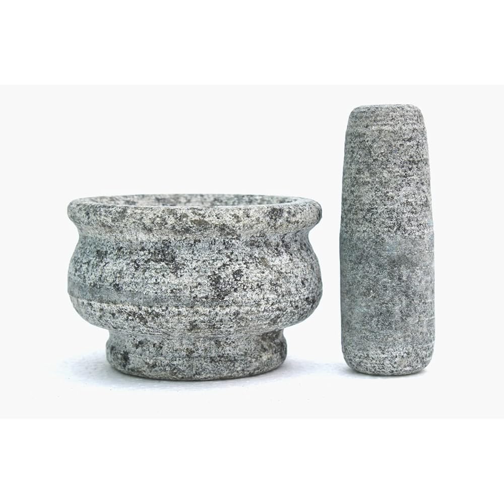 Aaghnya Stone Mortar and Pestle/Khal Dasta Ural Set/Khalbatta okhli ...