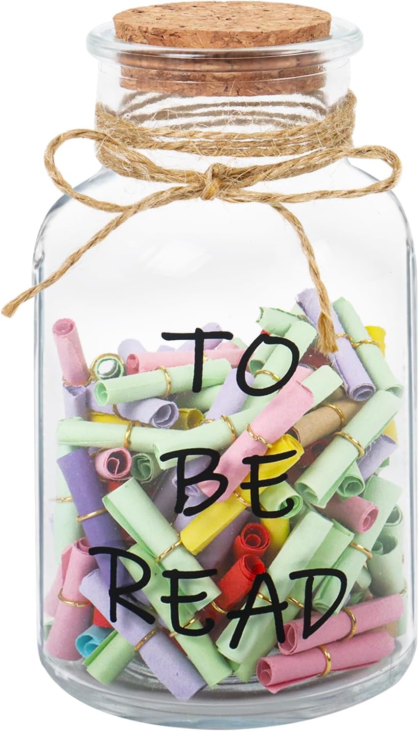 Amazon.com: Klmnop TBR Jar, Reader Jar with 300 Coloured Paper, to Be ...