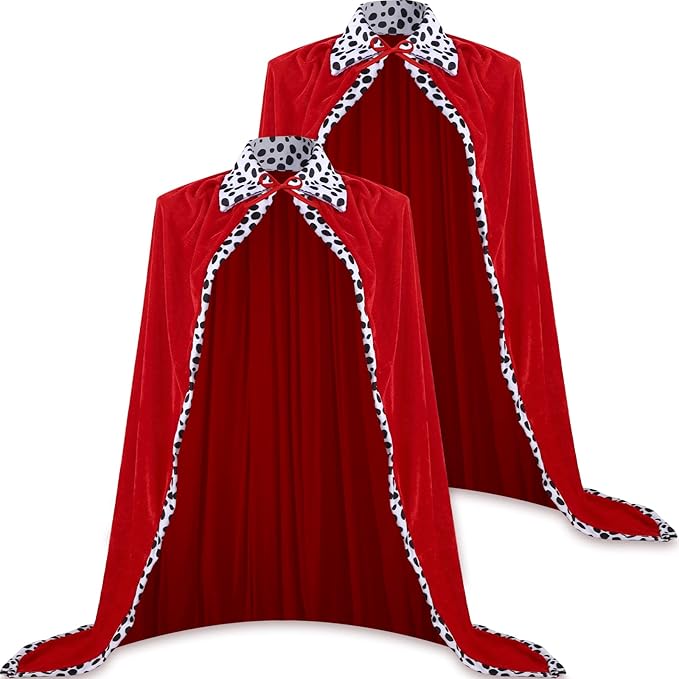 Amazon.com: Laumoi 2 Pcs Adult King Robe Red Costume Queen Robe ...