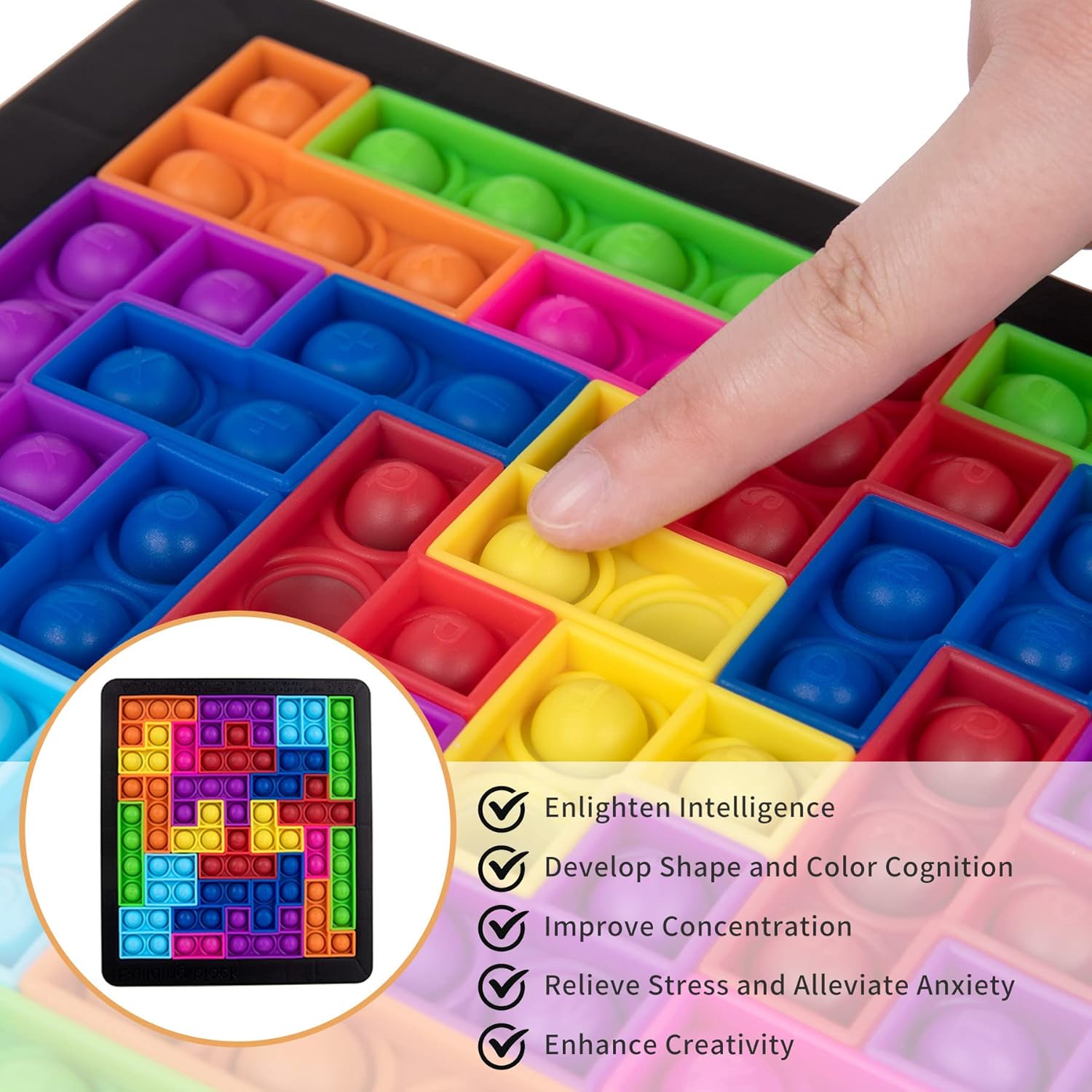 Pop Puzzle Fidget Toys, Silicone Pop Fidget Jigsaw Australia | Ubuy