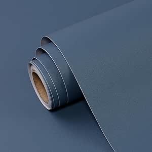 SOON AFTER Navy Blue Peel and Stick Wallpaper Matte Dark Blue Contact ...