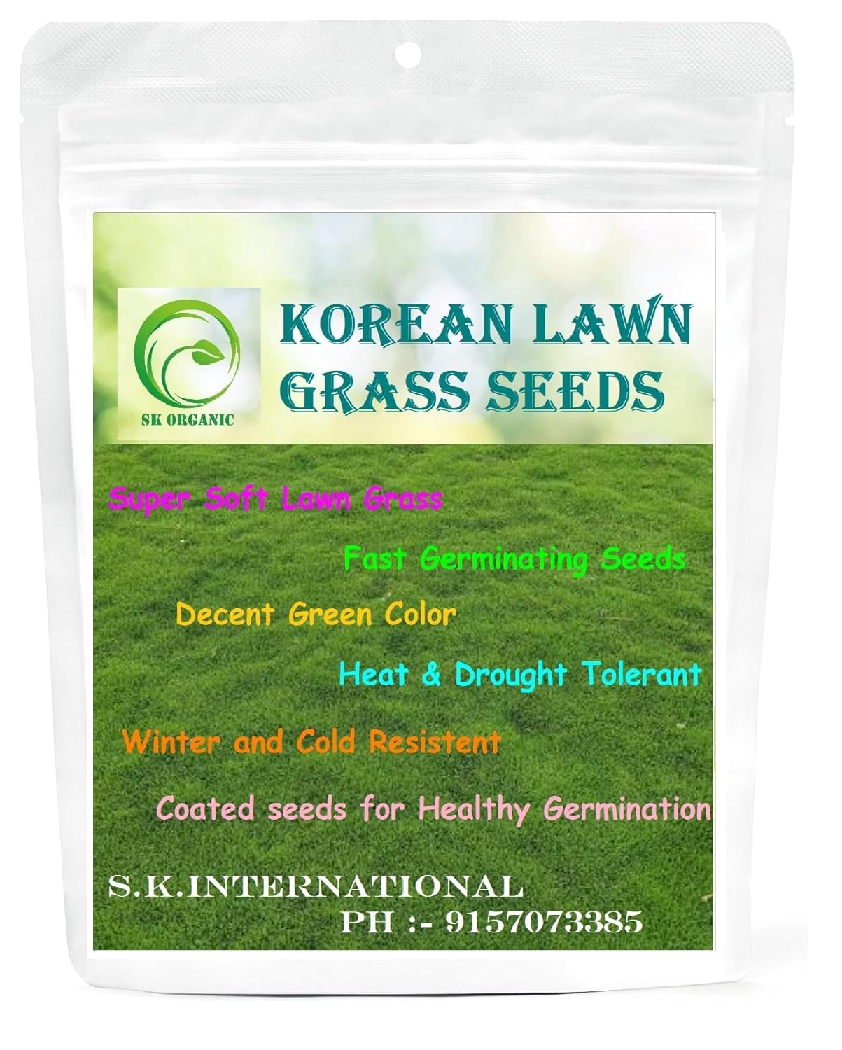 Korean Lawn Grass Seeds, Super Soft Turf, Bright Green Colour, Fast ...