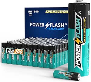 Amazon.com: POWER FLASH AA Batteries with Fresh Date - 100 Count ...