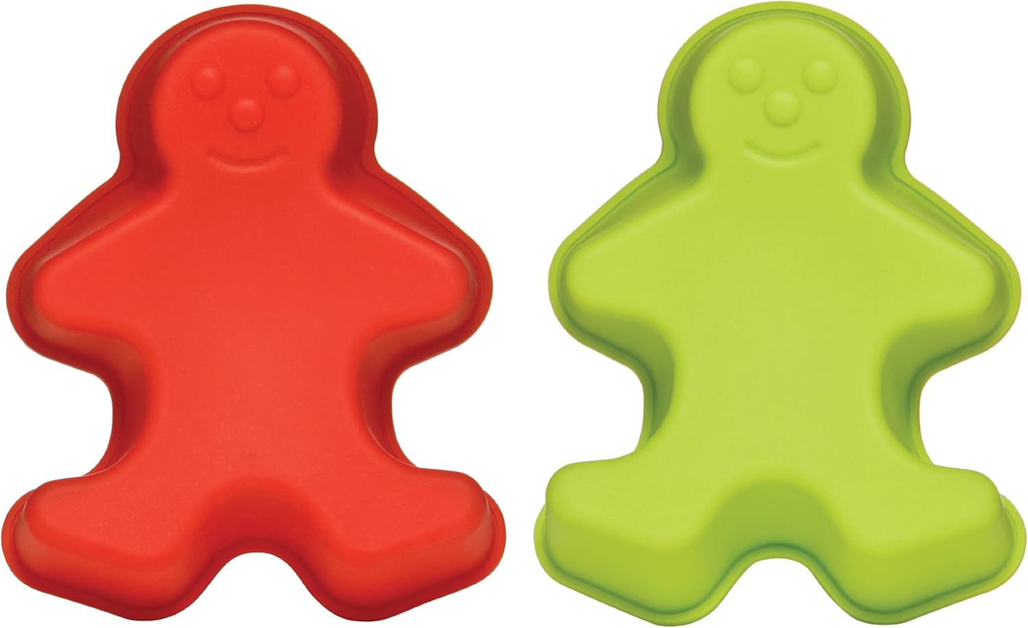 Premier Housewares Gingerbread Man Silicone Cake Moulds - Set of 2 ...