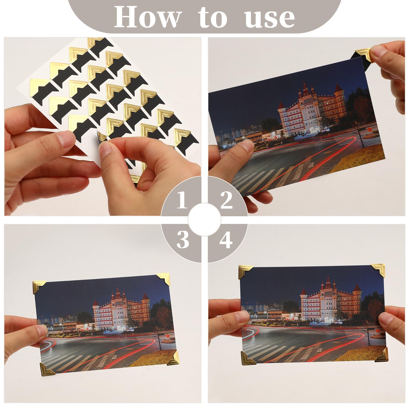 Snapklik.com : 240 Pieces Scrapbook Photo Corners, Self Adhesive ...