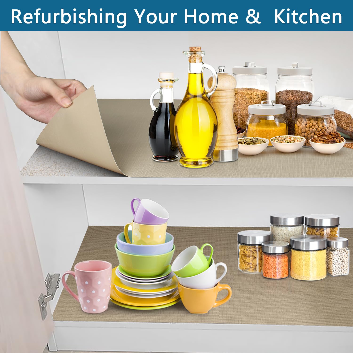 Snapklik.com : Self Adhesive Shelf Liner, Peel And Stick Drawer Liner ...