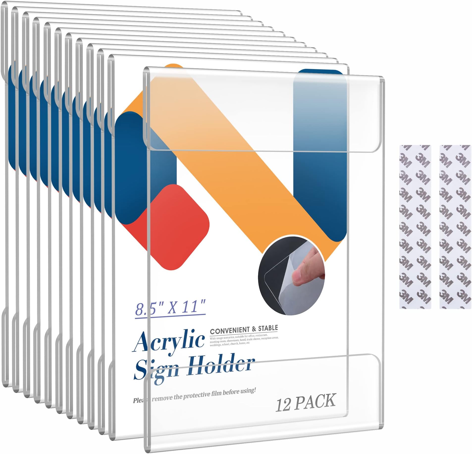 Amazon.com: AMZKONIG 12 Pack Acrylic Sign Holder 8.5 x 11, Clear Sign ...