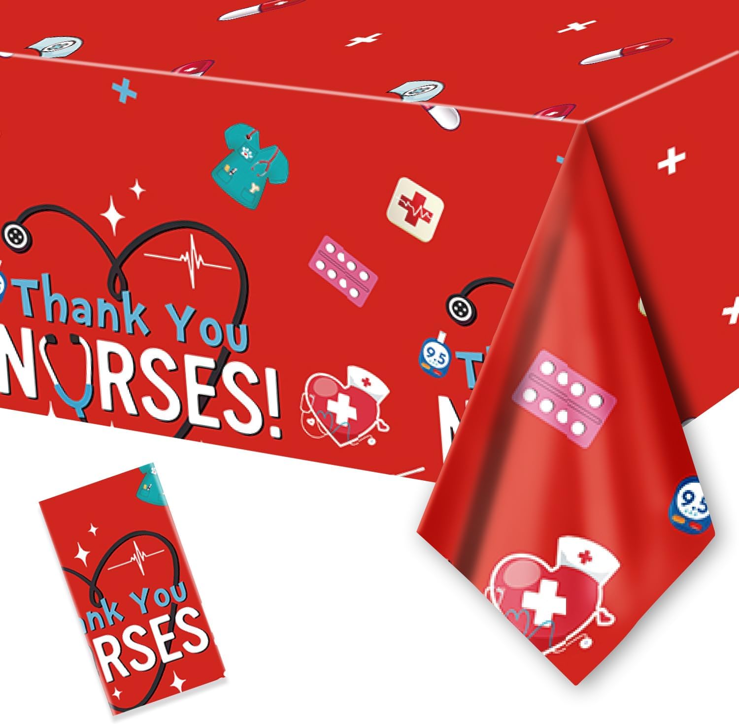 Amazon.com: 3 Pack Nurse Appreciation Week Tablecloth, Thank You Nurse ...