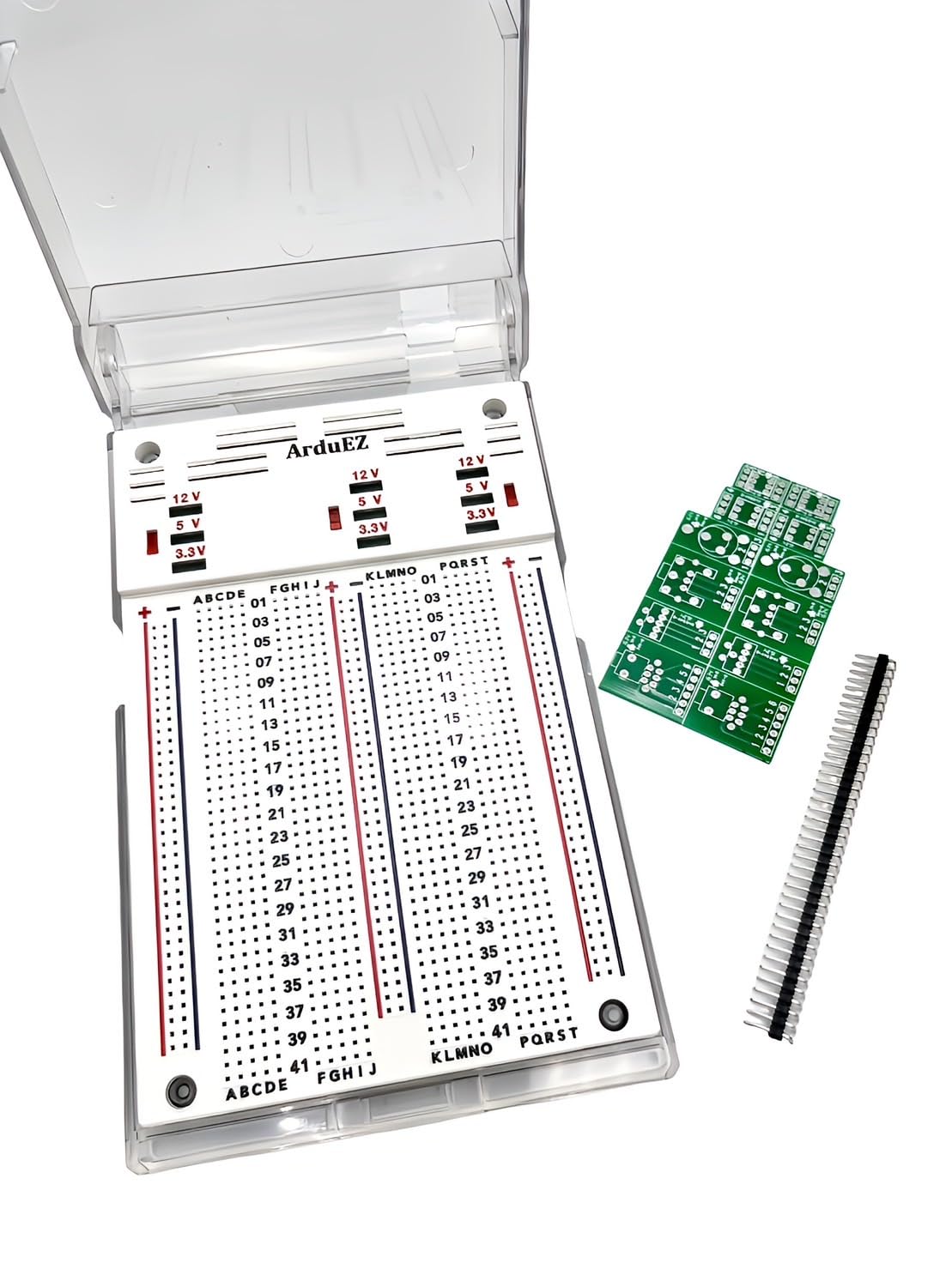 ArduEZtw Three DC Power Supply Breadboard Kit 820(5x41x4) x2 Sides ...
