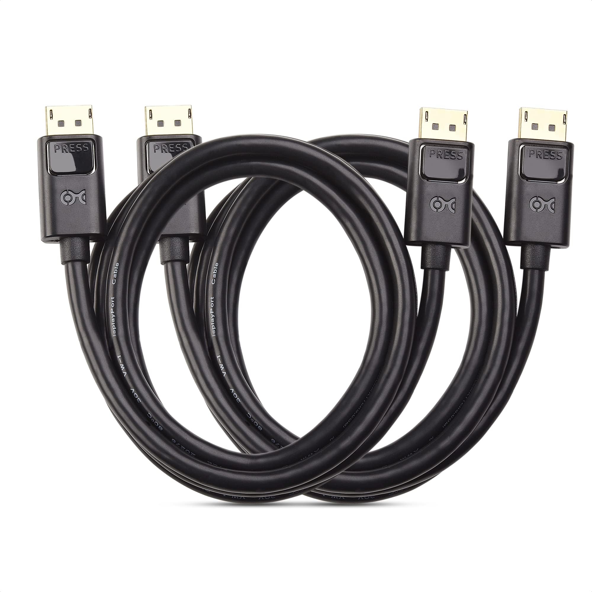 Amazon.com: Cable Matters 2-Pack 4K DisplayPort to DisplayPort Cable ...