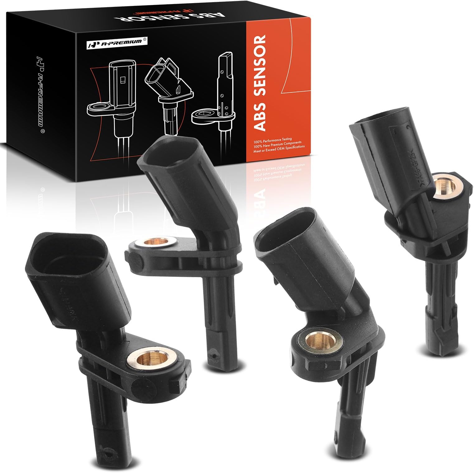 Amazon.com: A-Premium Set of 4 Front Rear Left and Right ABS Wheel ...