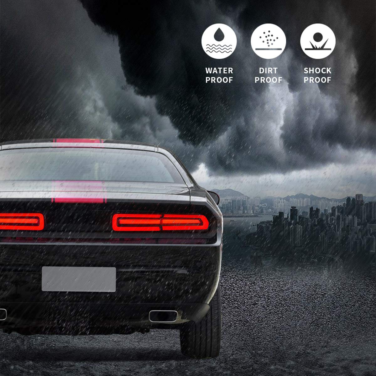 Buy VLAND Full LED Tail Lights for [Dodge Challenger Coupe 3rd Gen 2008 ...
