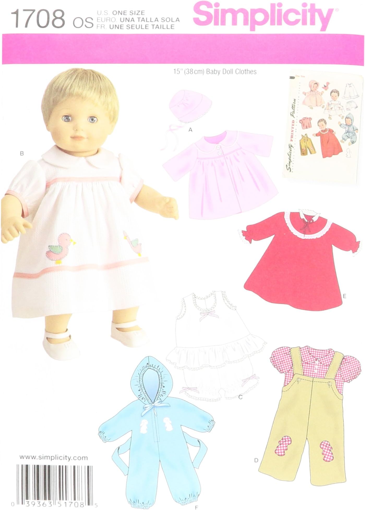 Amazon.com: Simplicity Crafts Sewing Pattern 1484 Doll Clothes Summer ...
