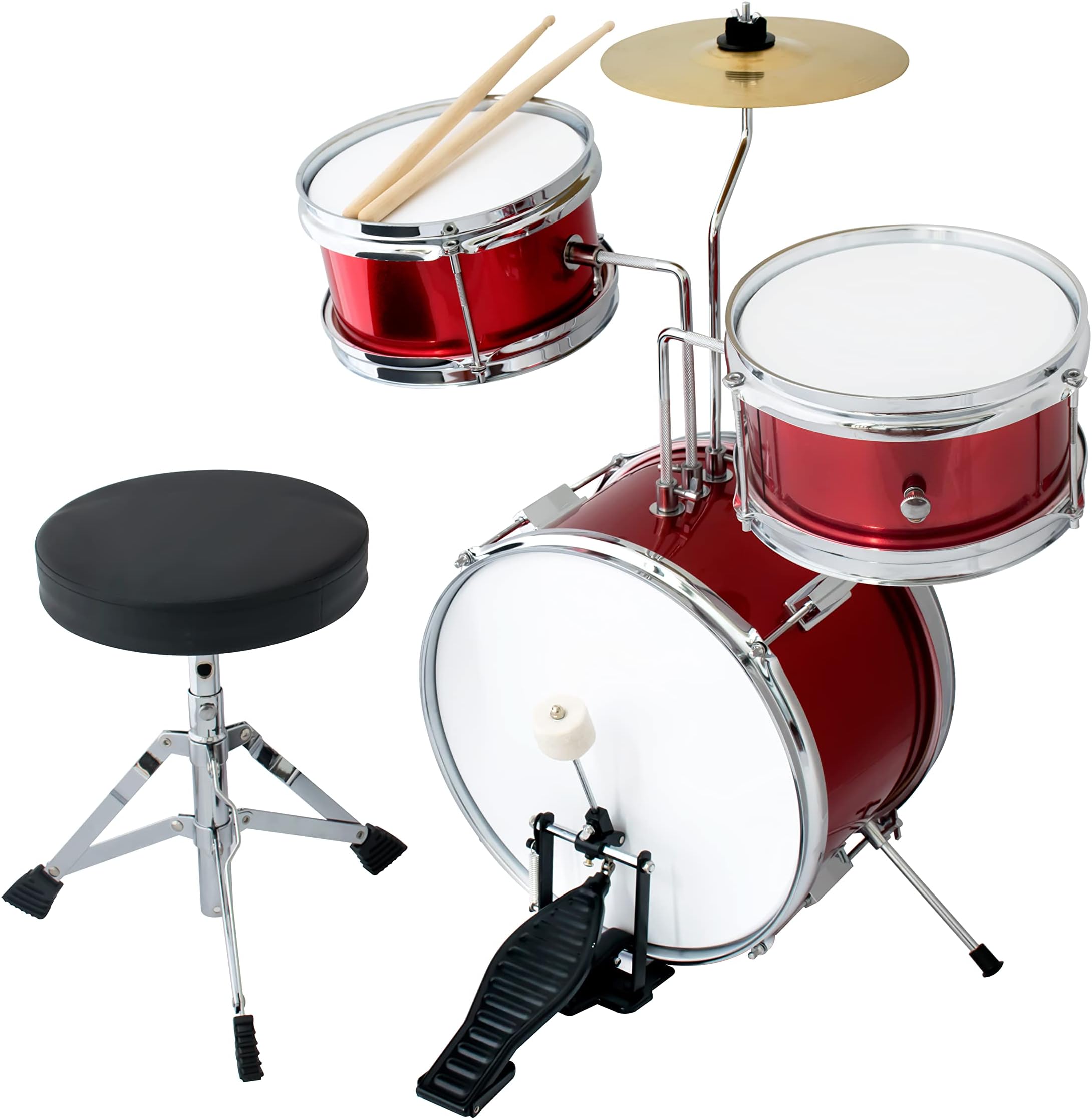 CB Sky 5-piece Junior Drum Set(RED), Kids Percussion Instrument/Kids ...