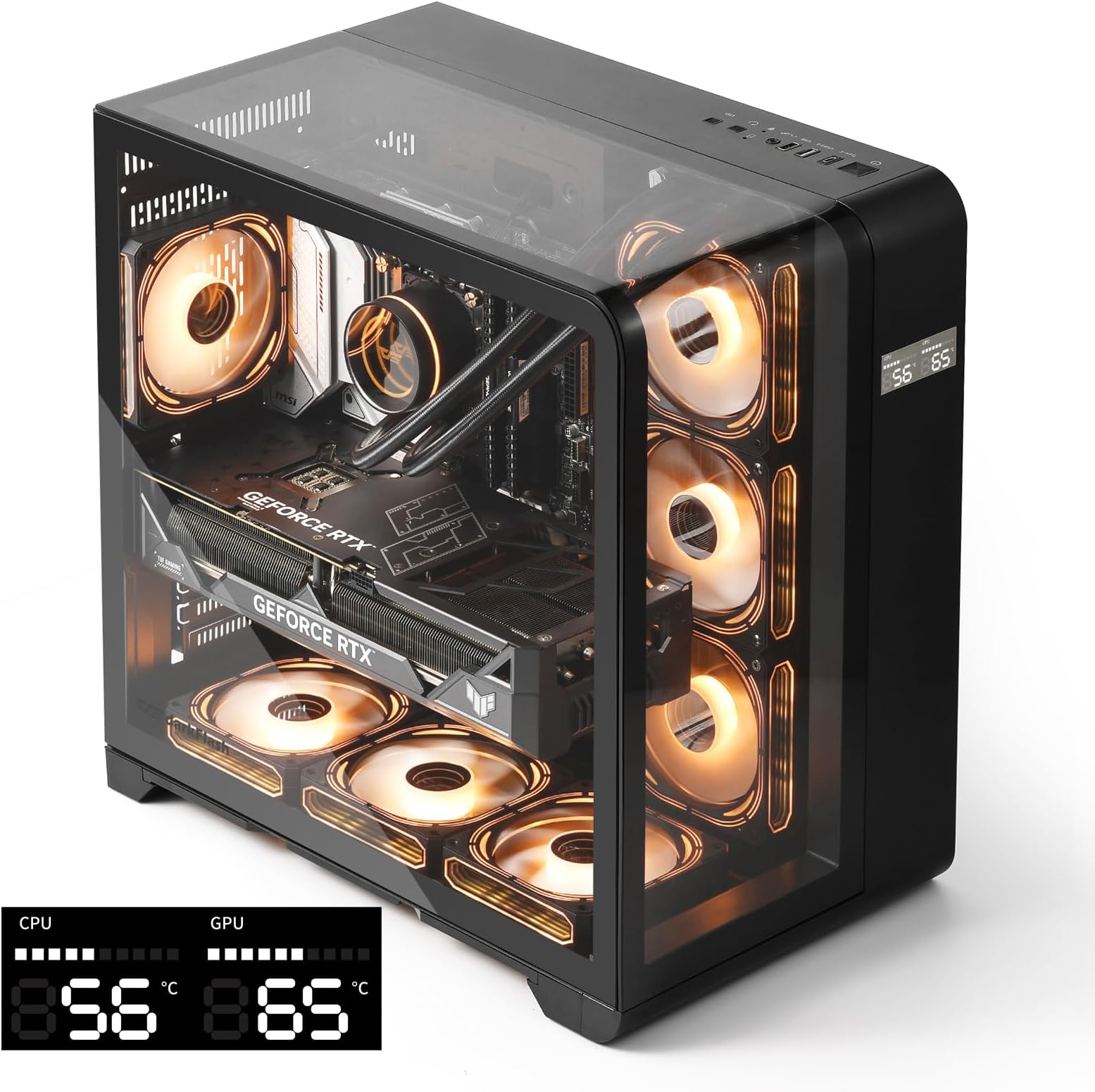 Amazon.com: JONSBO TK-3 Black One-Piece Curved Glass ATX Mid Tower Pc ...