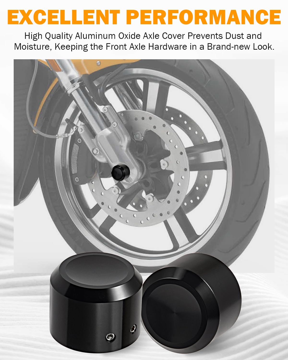 Snapklik.com : Black Front Axle Nut Cover Caps CNC Compatible For ...