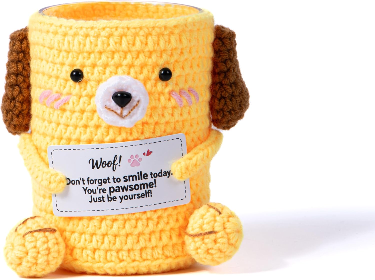Amazon.com : Pooker Crochet Puppy Plush Pencil Holder with ...