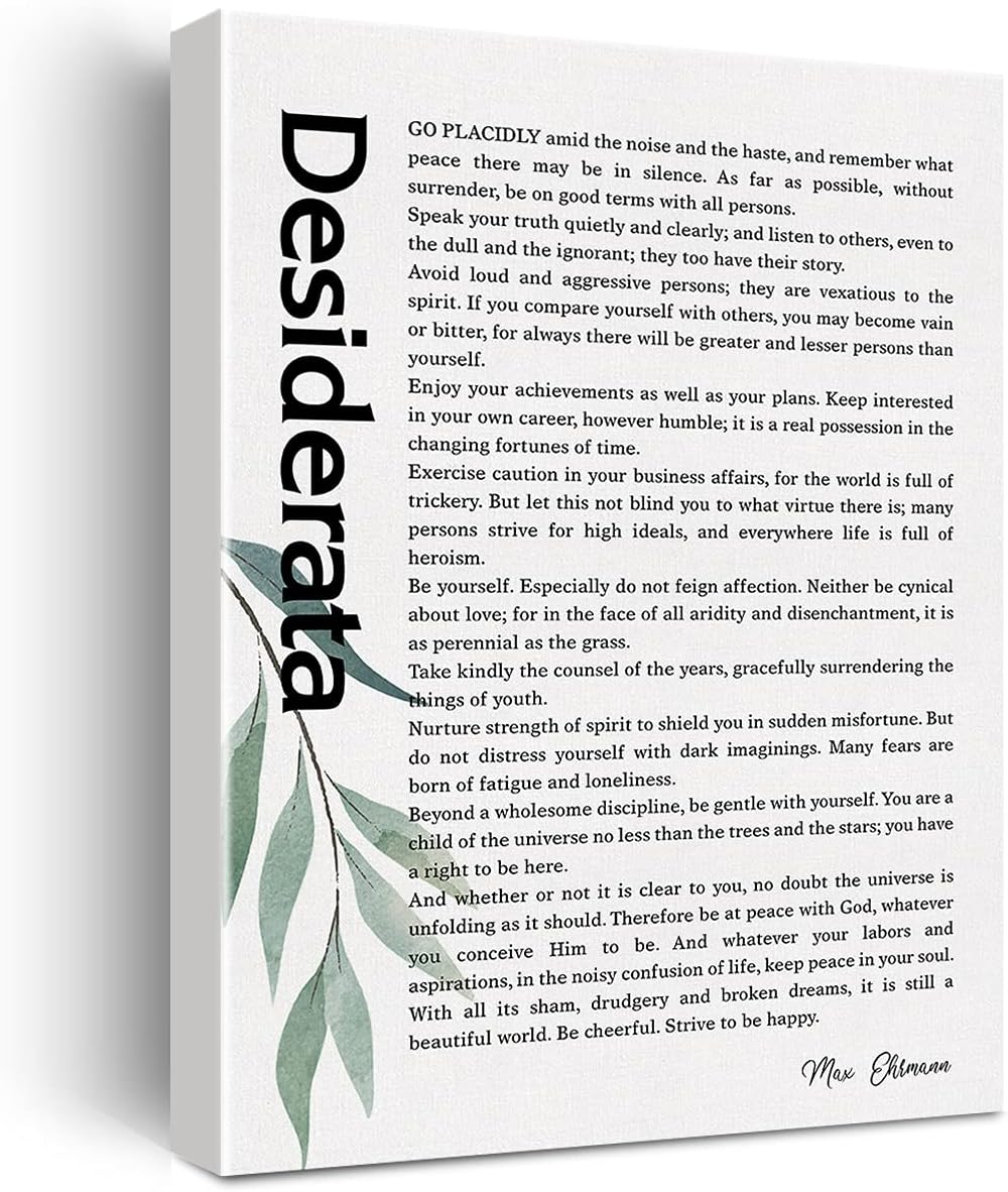 Amazon.com: Poster Desiderata 24 x 36in: Posters & Prints