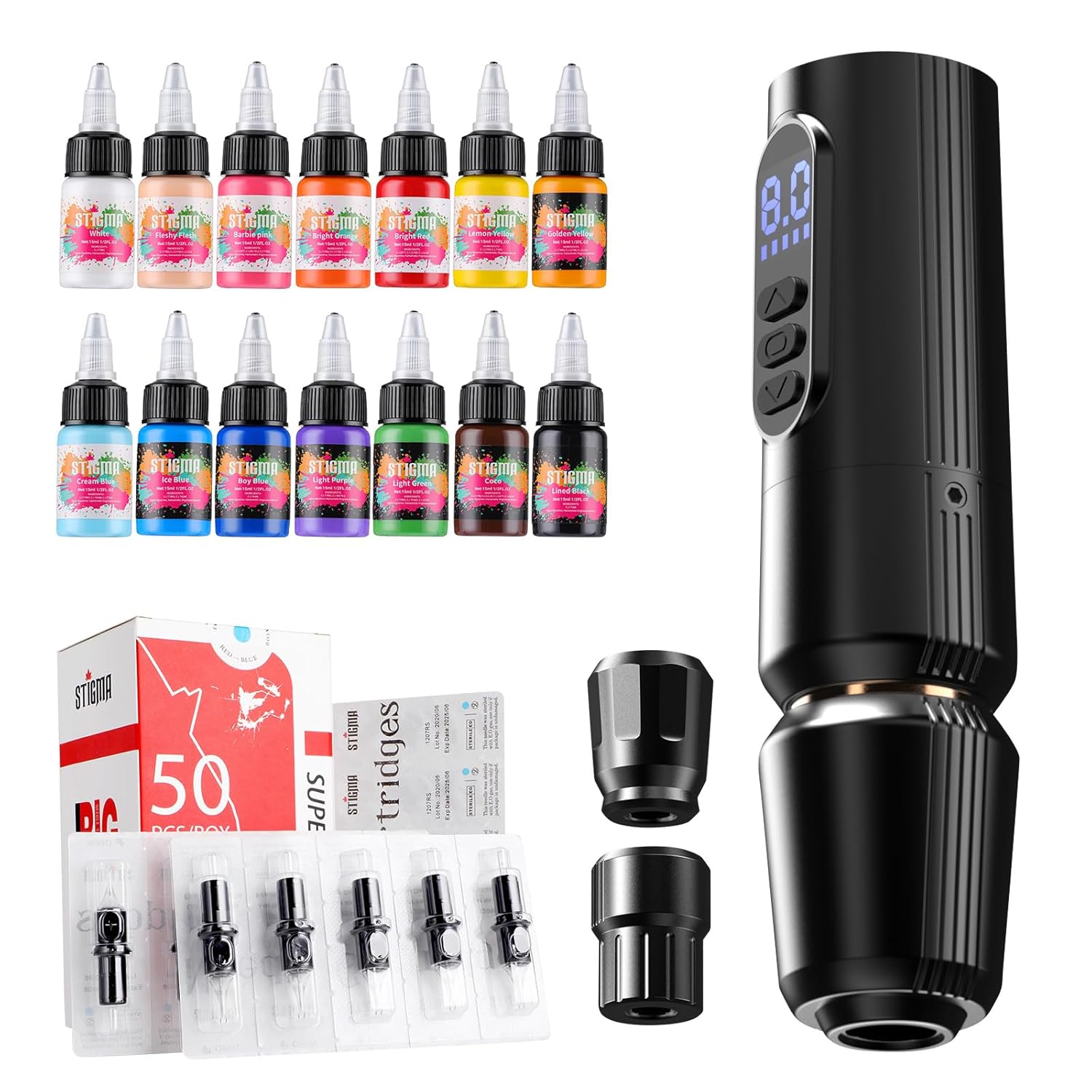 Amazon.com: STIGMA Wireless Tattoo Machine Tattoo Gun with German ...