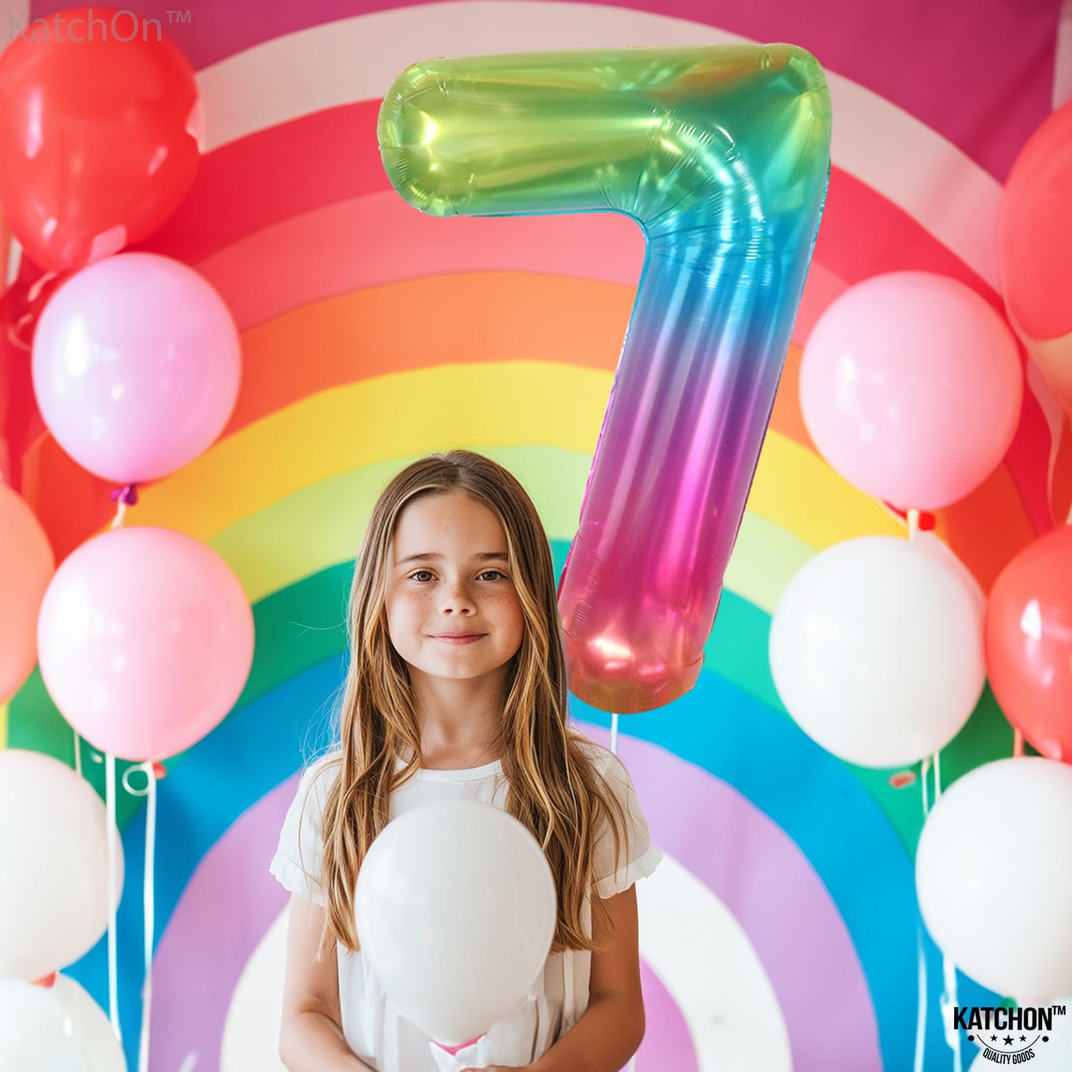 Snapklik.com : Giant Jelly Number 7 Balloon - 40 Inch Multicolor ...