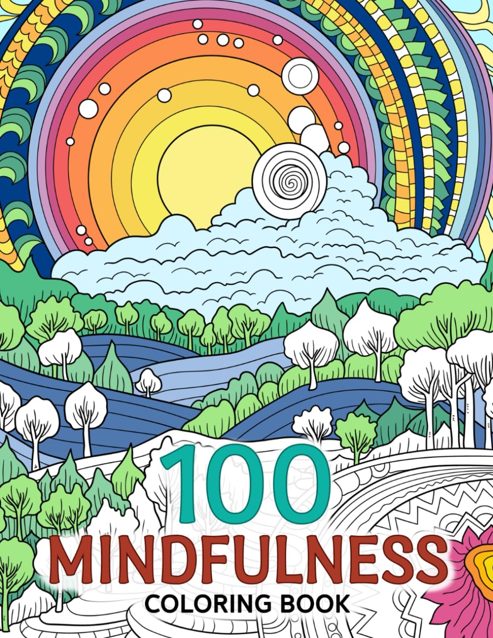 Amazon.com: 100 Mindfulness: Mindful Coloring Book for Adult with ...