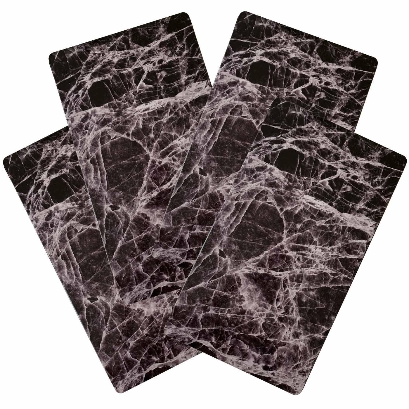 Ritadeshop Stove Top Burner Covers (Black Marble Rectangle) Set of 4 11 ...