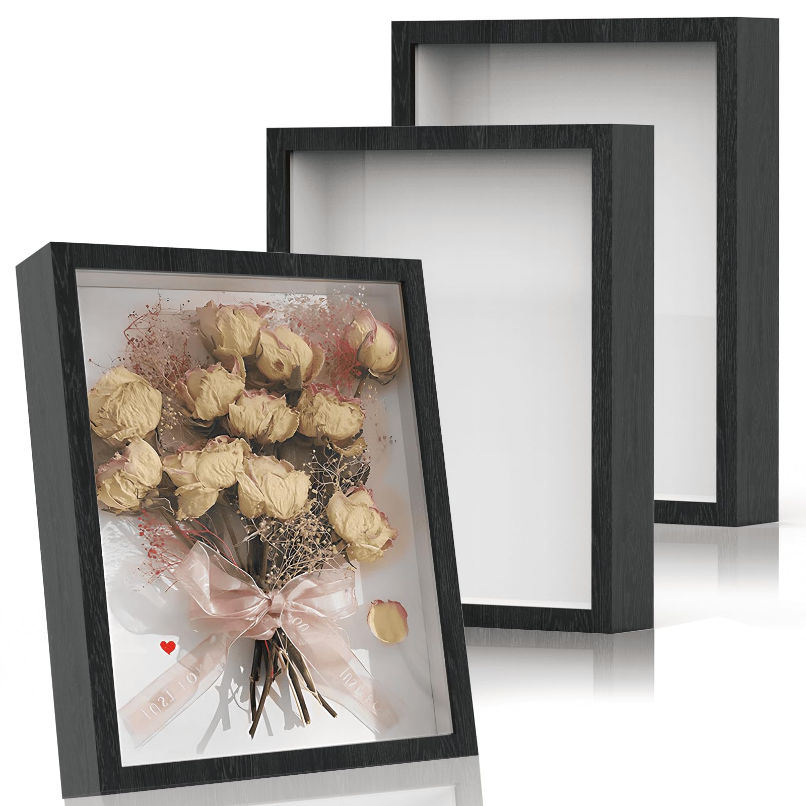 Amazon.com - Shadow Box Frame Display Cases 8x10 - Deep Shadowbox ...