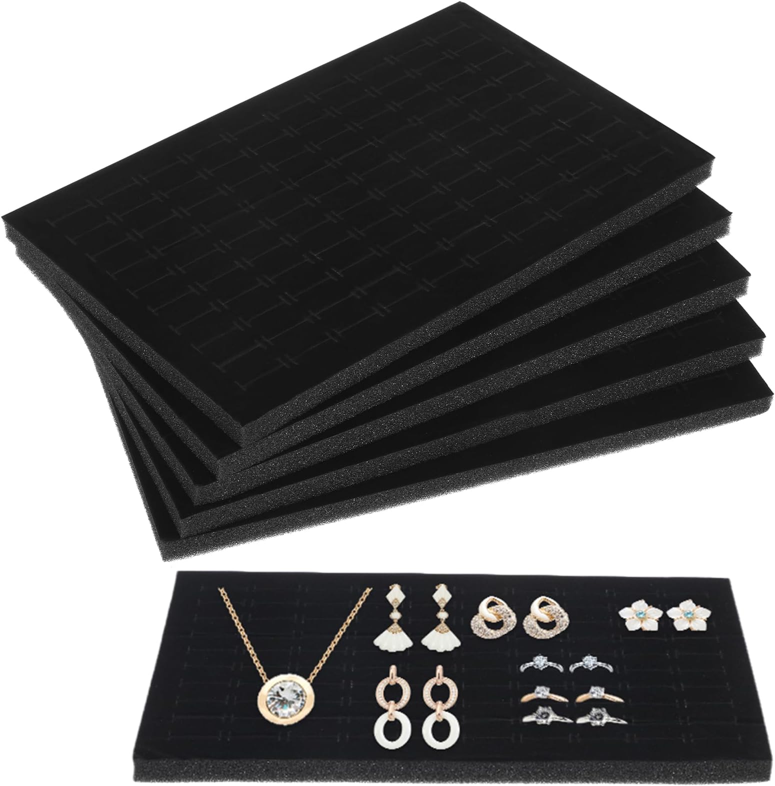 Amazon.com: DOITOOL 5PCS Black Foam Ring Inserts, Jewelry Organizer ...