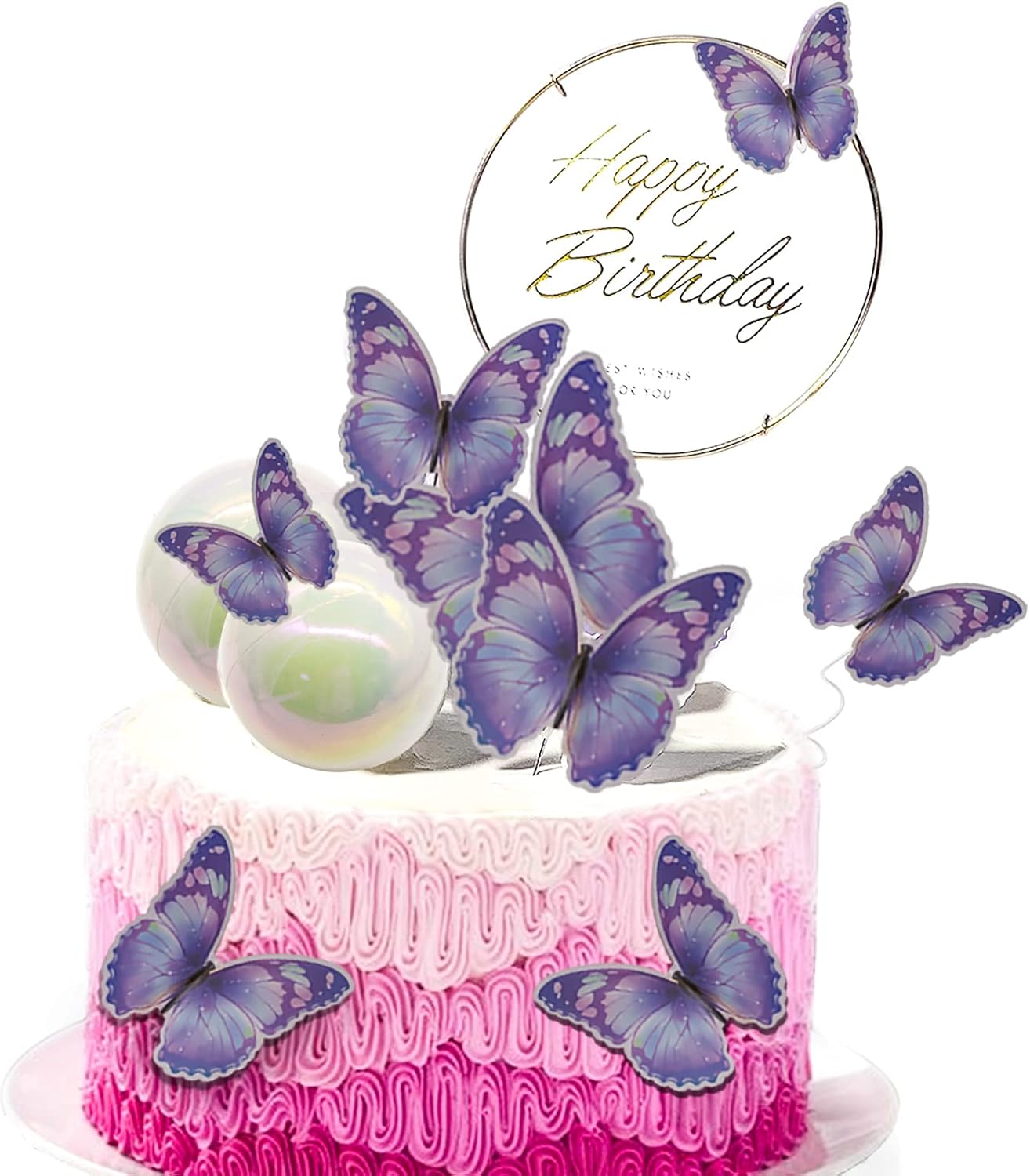 Butterfly Cake Topper Purple at Gladys Roy blog