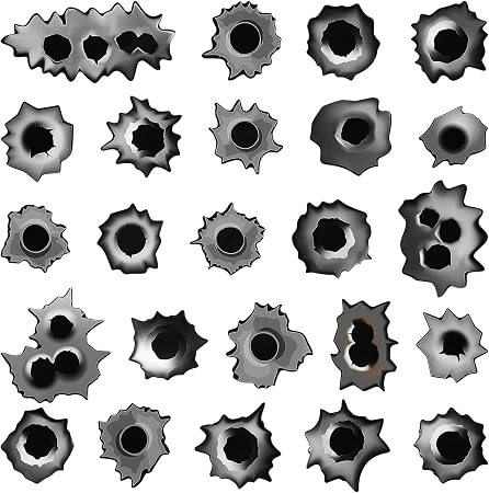 Amazon.com: Jutom 24 Pcs Bullet Hole Cruise Door Decorations Fake ...