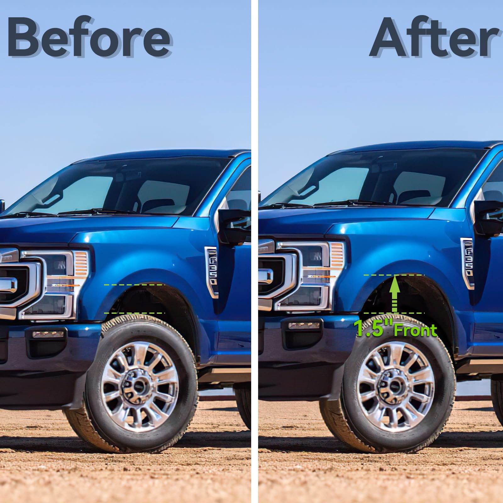 Snapklik.com : 1/ Rear Leveling Lift Kit, 1 Inch Rear Lift Blocks ...