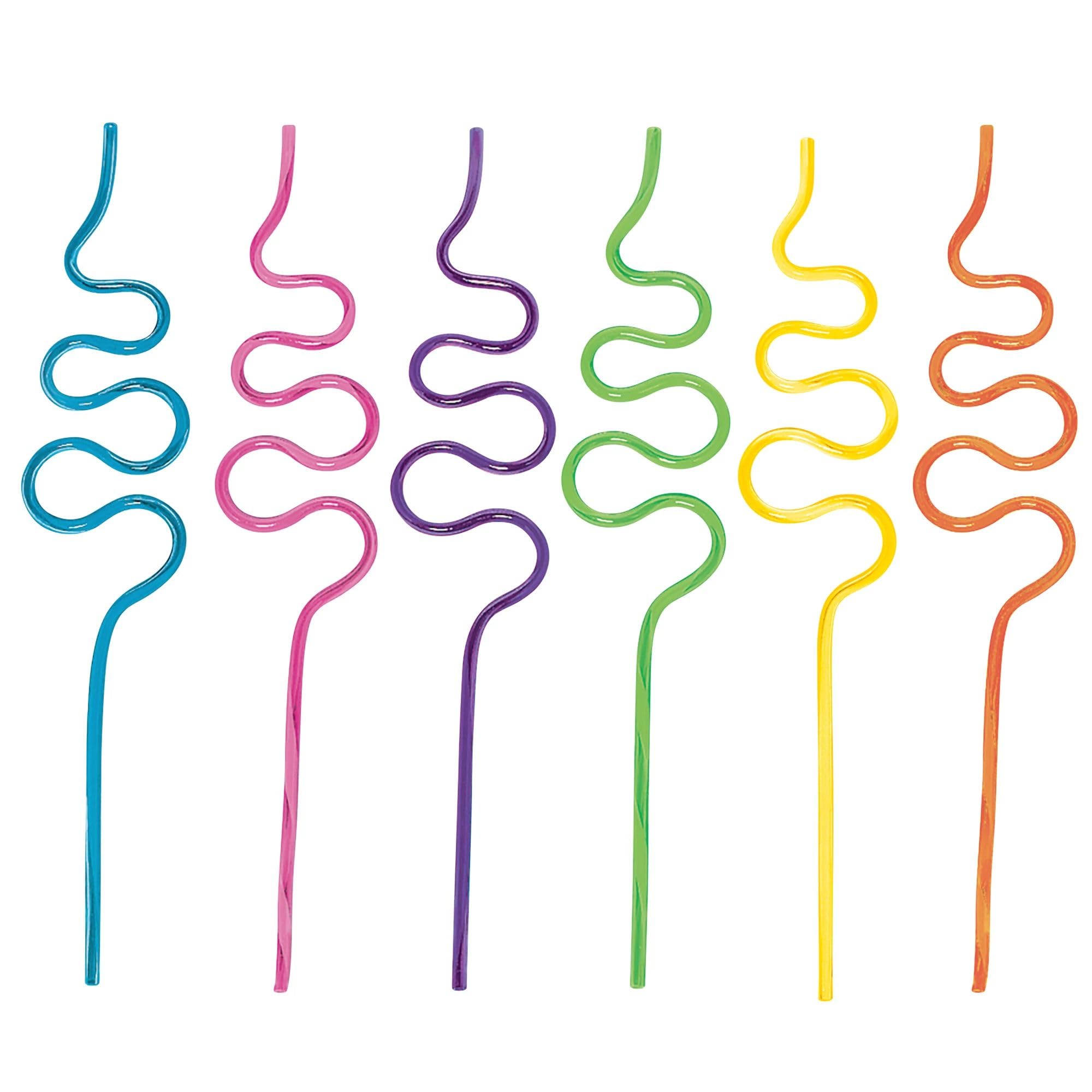 Amazon.com: Silly Plastic Straw Mega Pack - 7.5" | Assorted Color ...