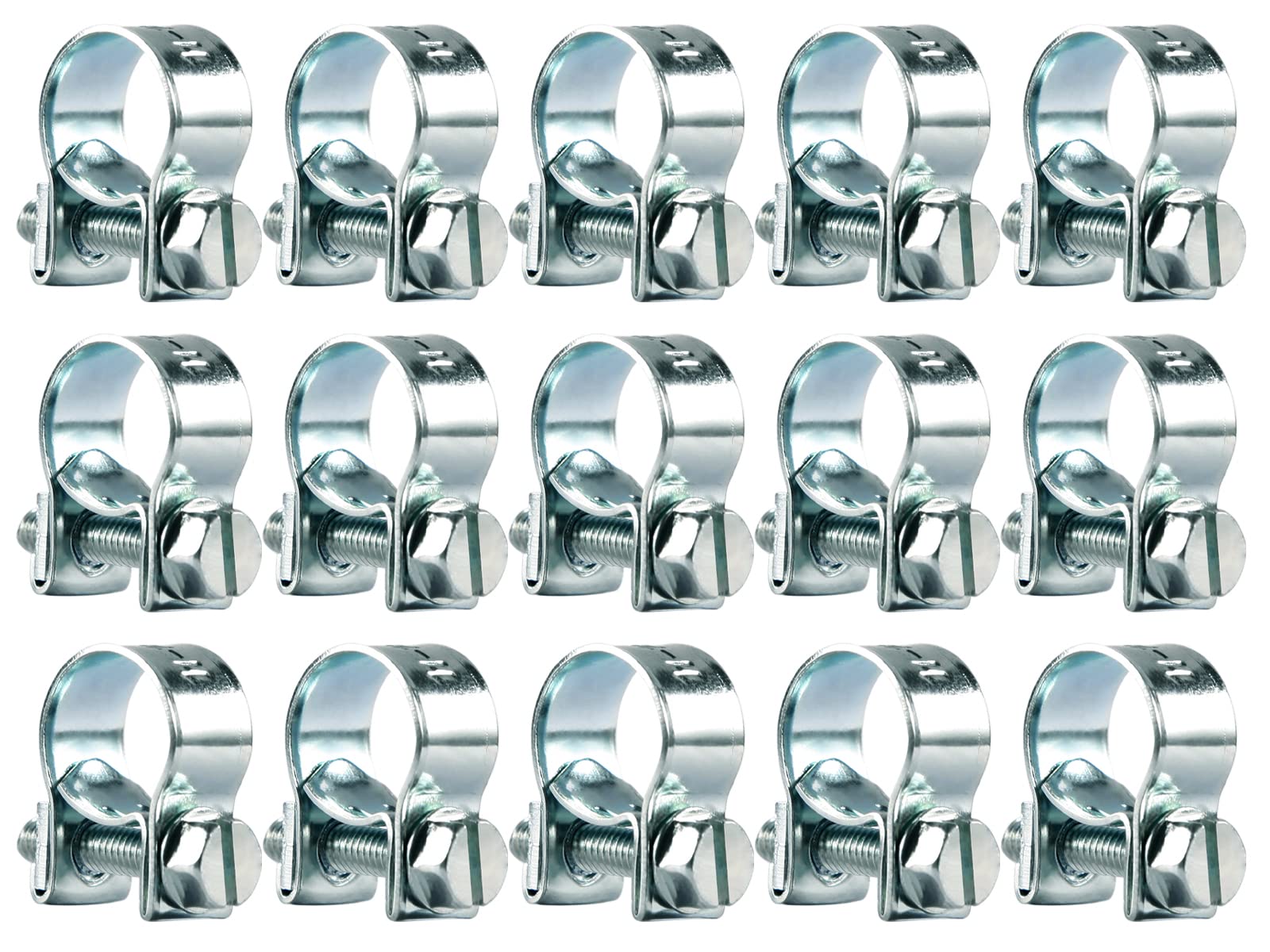 15Pcs Hose Clips 11-13mm Hose Clip Clamps Pipe Repair Clamp Mini Petrol ...