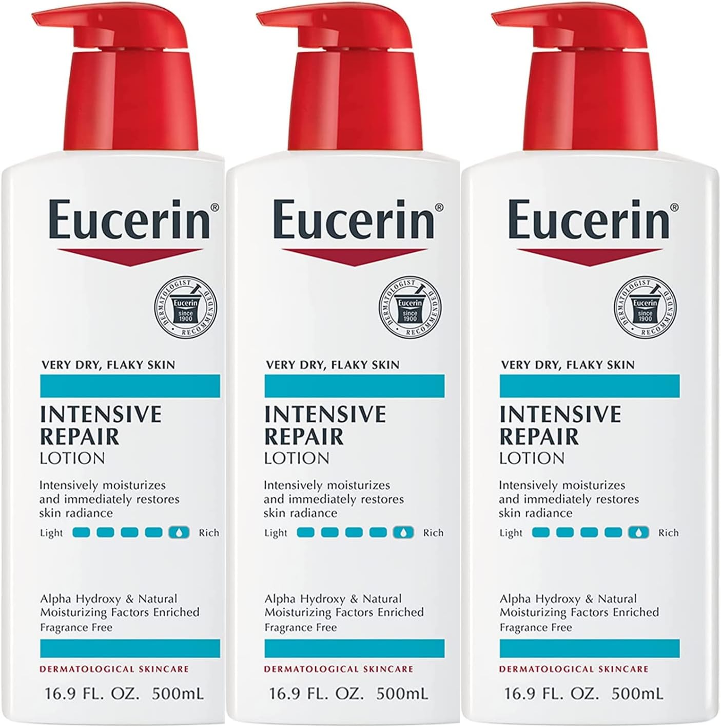 Amazon.com : Eucerin Lotion Intensive Repair 16.9 Ounce Pump (500ml) (3 ...