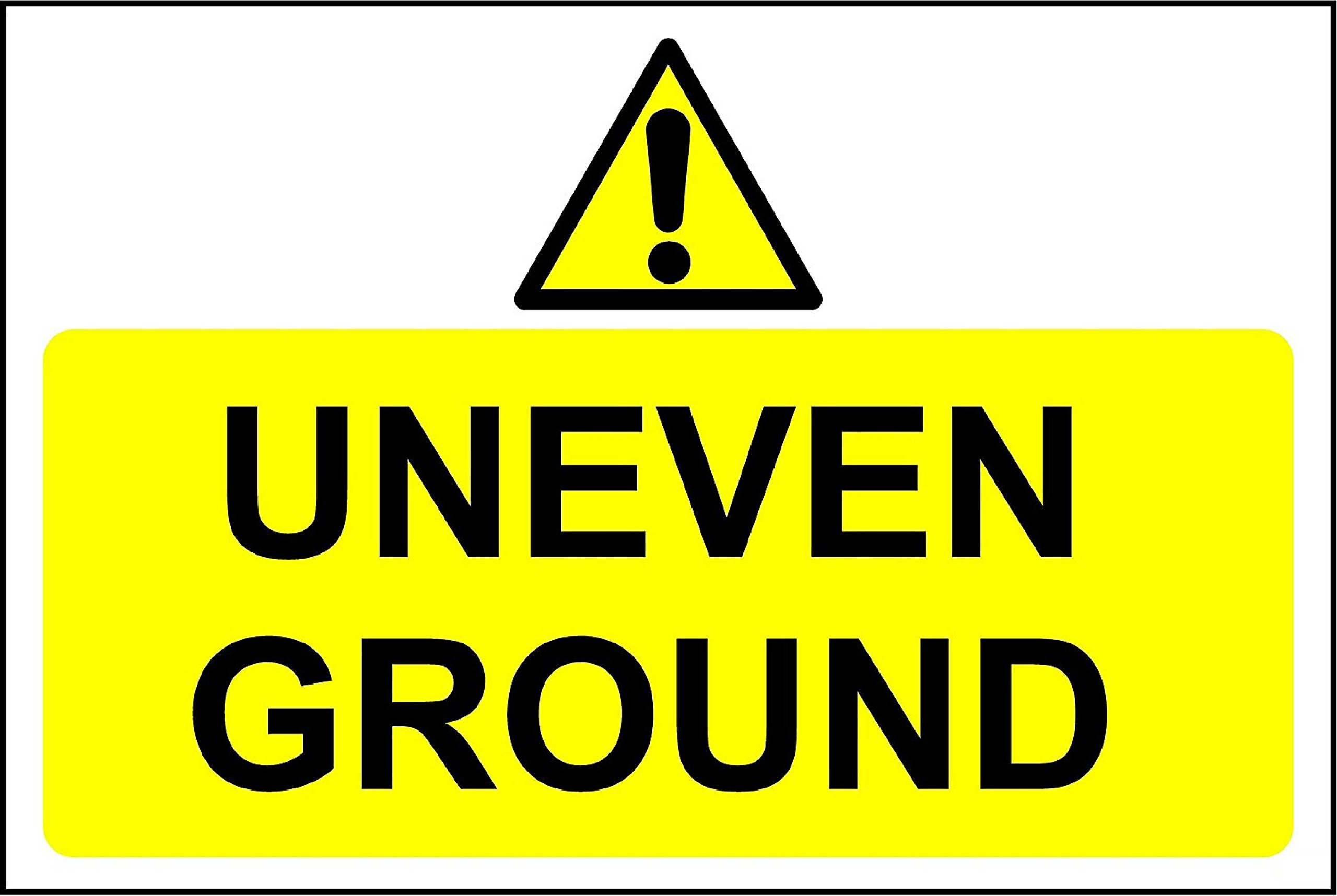 Uneven Ground sign - 3mm Aluminium sign 300mm x 200mm : Amazon.co.uk ...