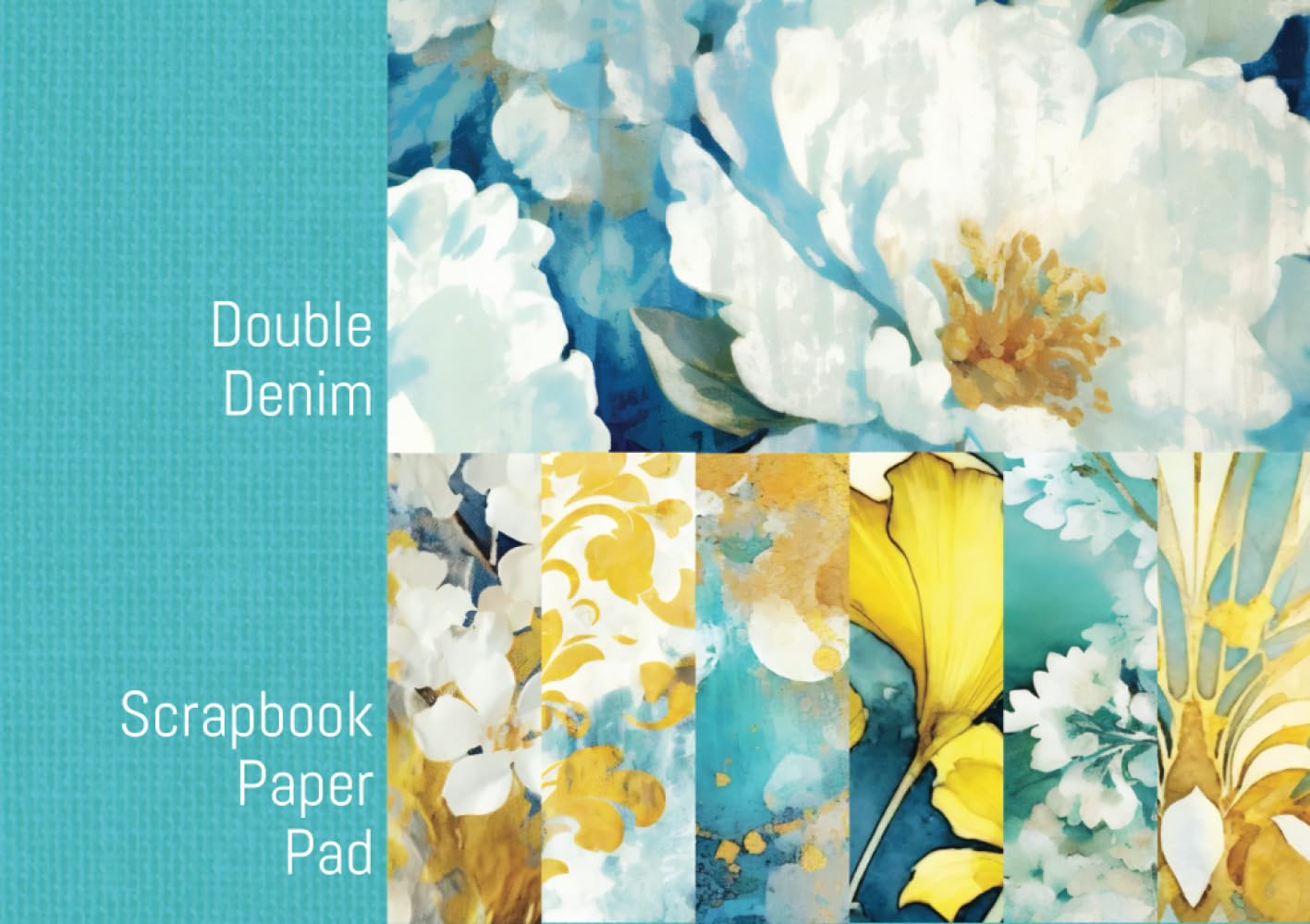 Double Denim Scrapbook Paper Pad: 20 co-ordinating 6 x 6 inches designs ...
