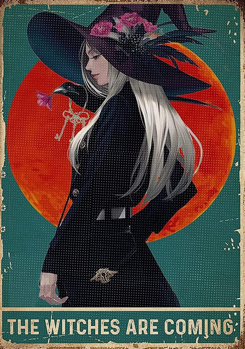 Amazon.com: Vintage Tin Sign Metal Poster Plaque The Witches are Coming ...