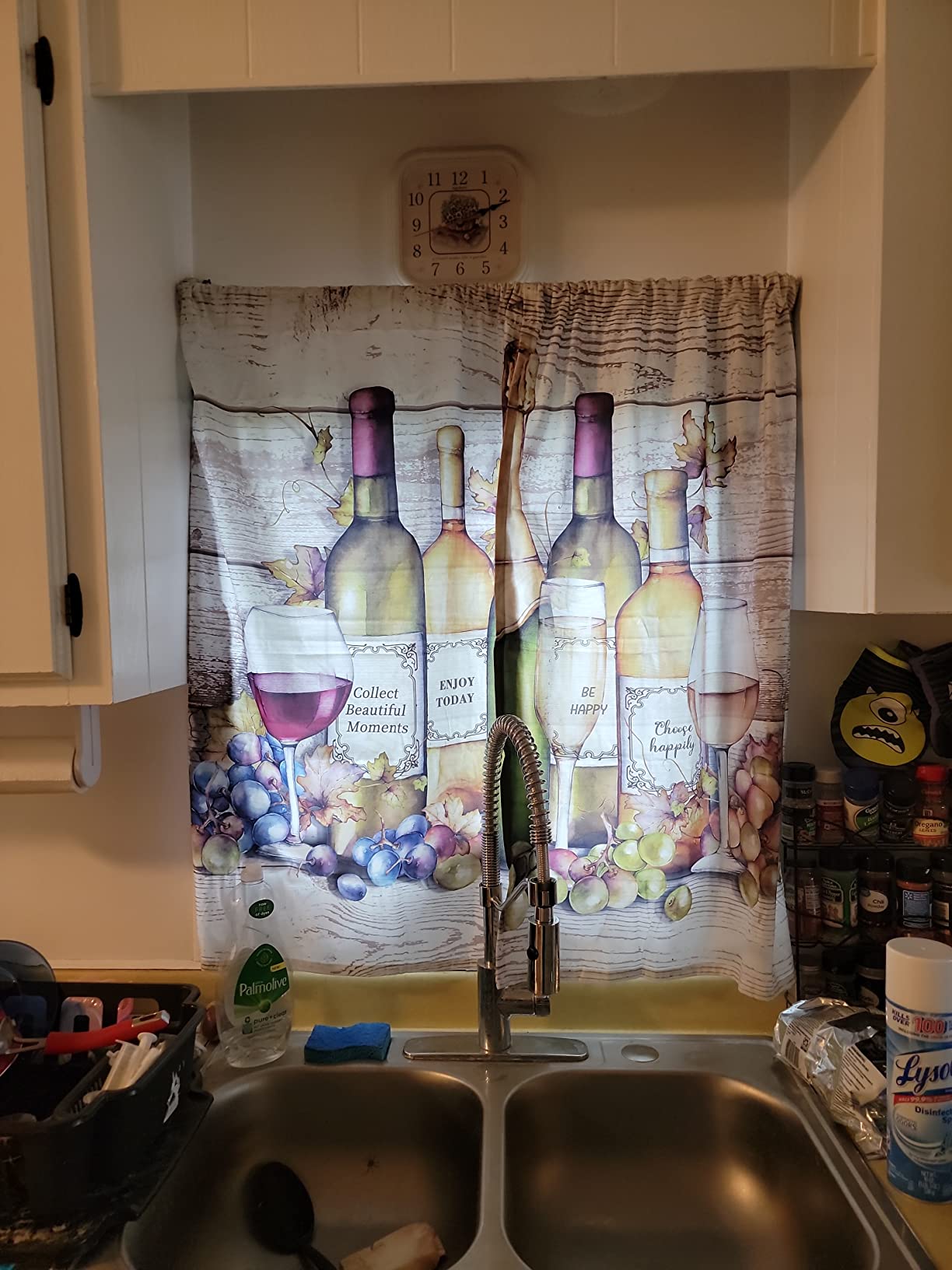 $5/mo - Finance MESHELLY Rustic Food Kitchen Curtains 27.5W x 39H Rod ...